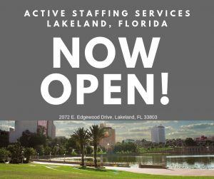 Active Staffing Opens New Office in Lakeland, FL - Active Staffing